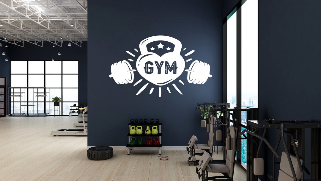 Gym Decal Gym Wall Decal Gym Wall Sticker Gym Wall Art Home Decor Wall ...