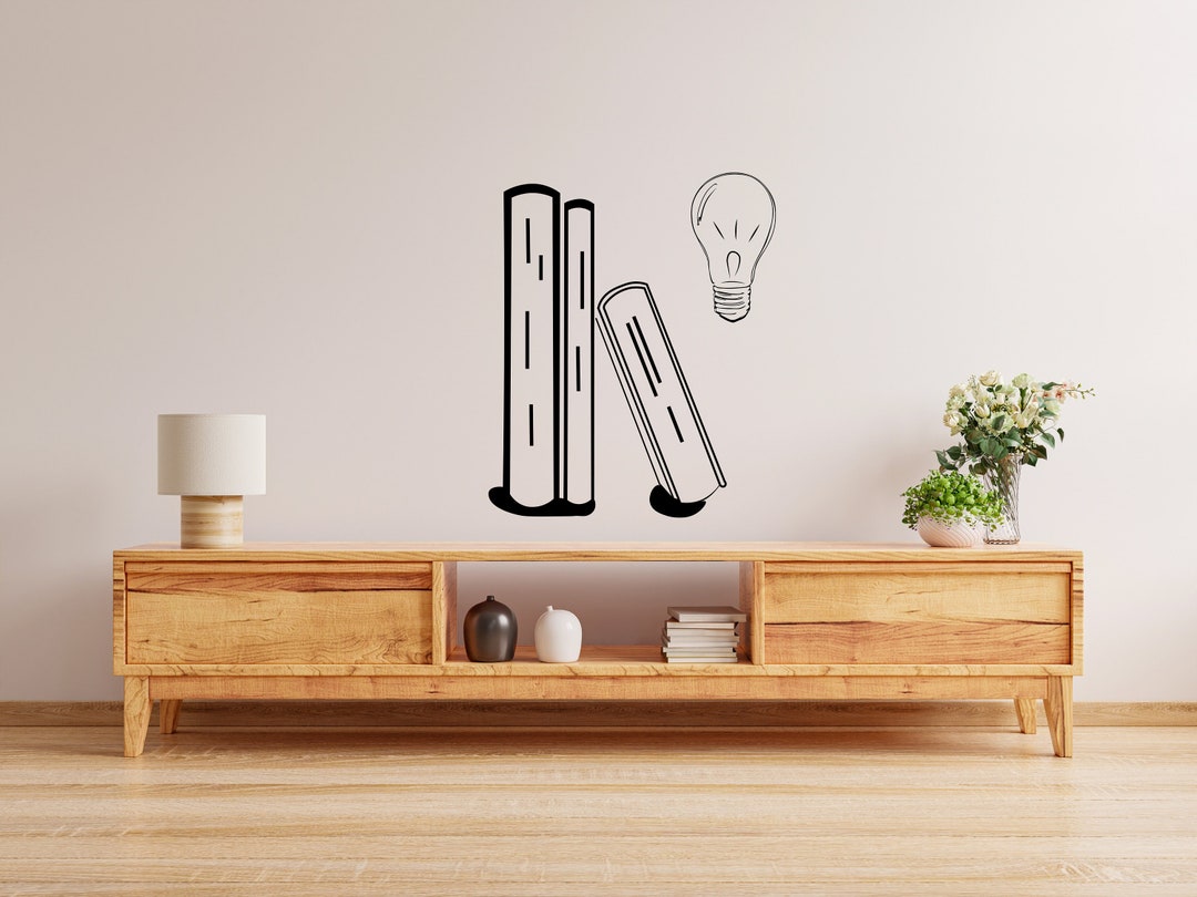 Book Decal Book Wall Decal Book Wall Sticker Book Wall Art Home Decor ...