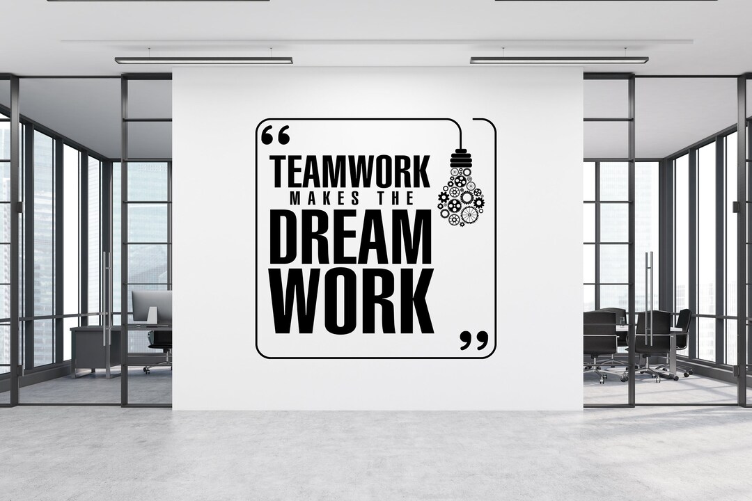 Teamwork Decal Teamwork Wall Decal Teamwork Wall Sticker Teamwork Wall ...