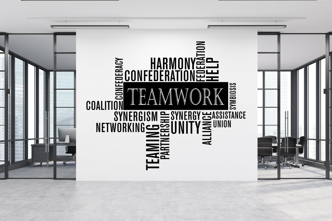 Teamwork Decal Teamwork Wall Decal Teamwork Wall Sticker Teamwork Wall ...