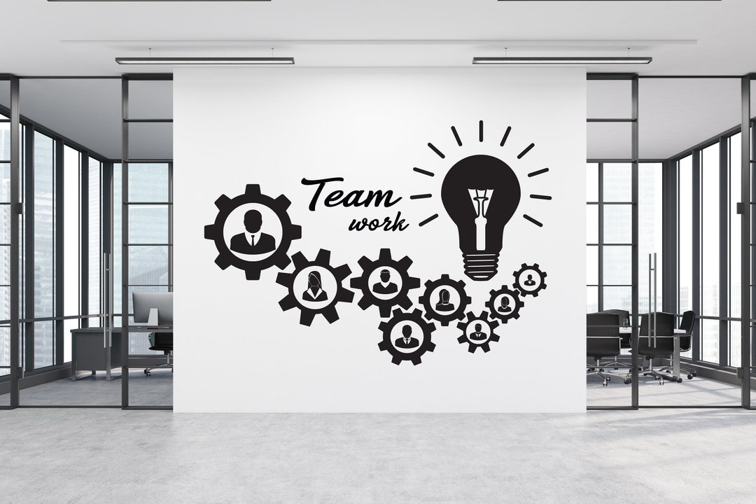 Teamwork Decal Teamwork Wall Decal Teamwork Wall Sticker Teamwork Wall ...