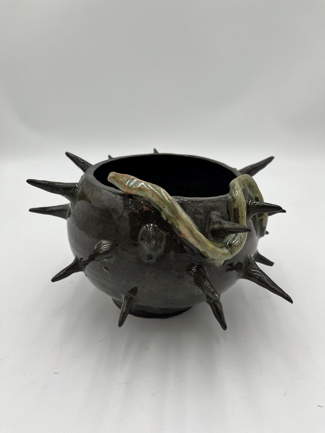 Handmade Ceramic Spiky Snake Vase – Wheel Thrown Pottery - Etsy