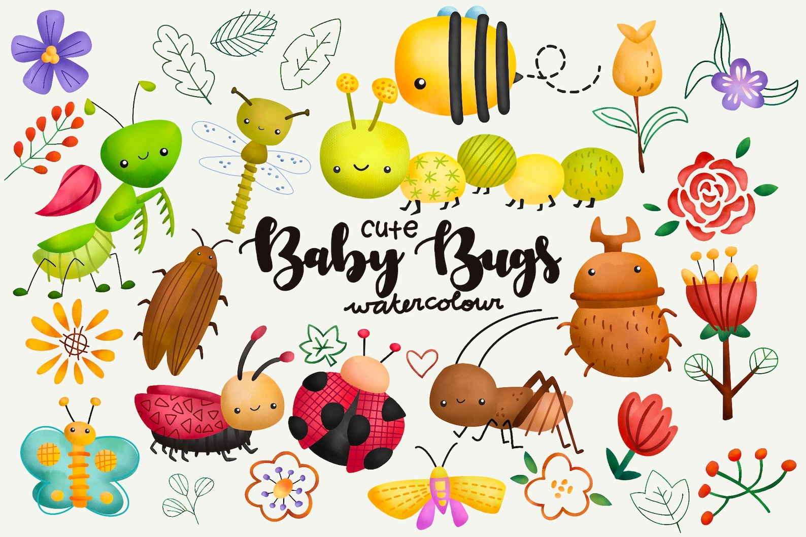 Bug Animals Clipart Cute Animals Clip Art Cute Bugs Clip Art Flowers ...