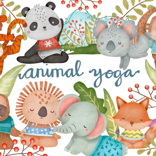 Yoga Clipart - Etsy