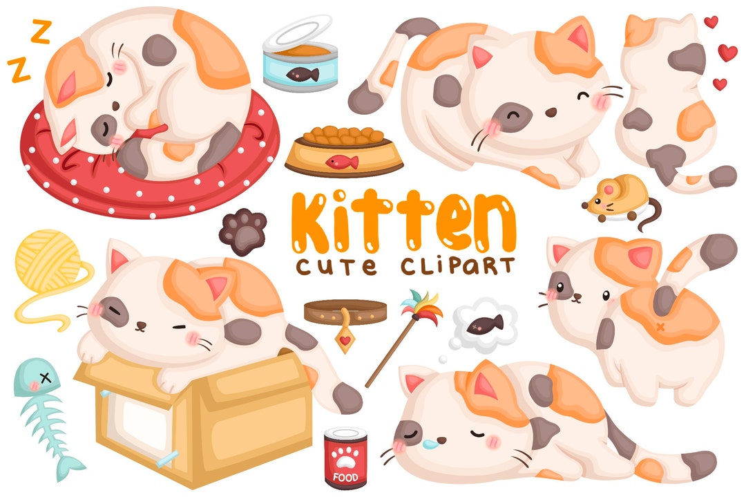 Cat Animals Clipart Cute Pet clip art Kitten Animals Clip art Wild ...