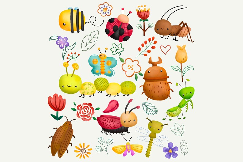 Bug Animals Clipart Cute Animals Clip Art Cute Bugs Clip Art Flowers ...
