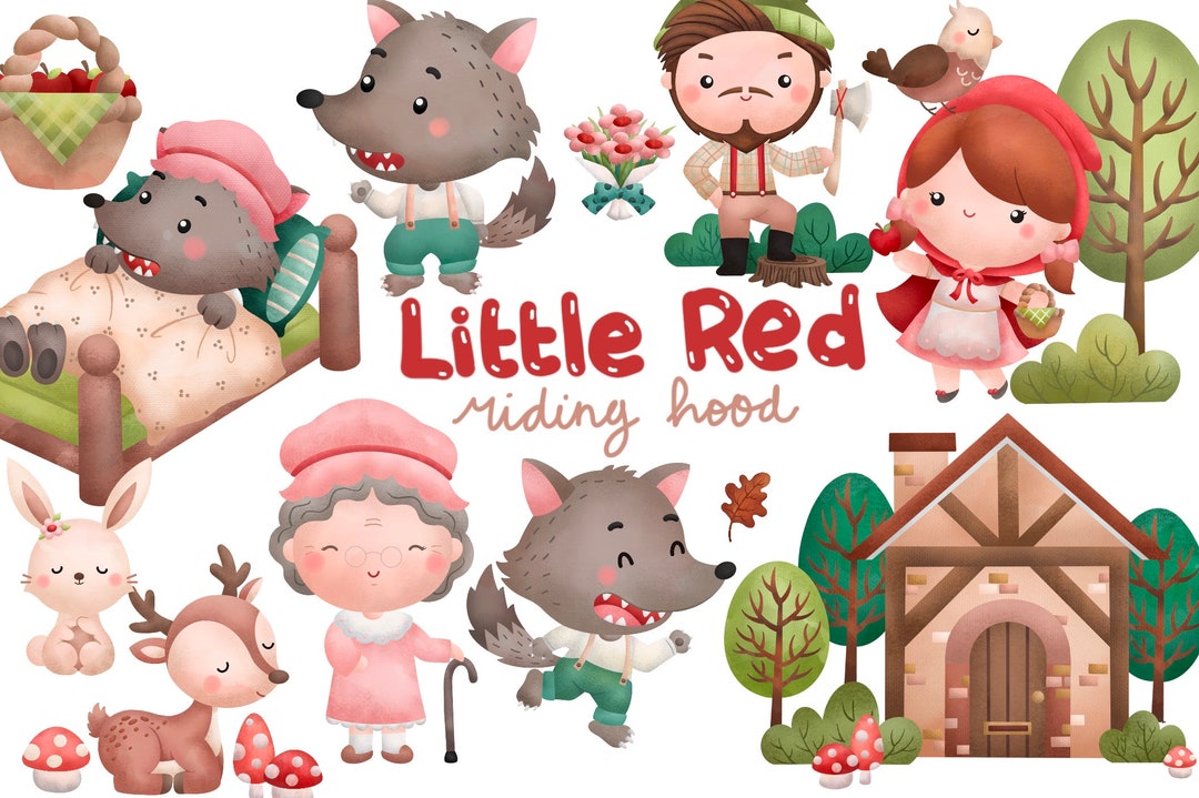 Little Red Riding Hood Clipart Cute Animals Clip Art Storybook Clip Art ...