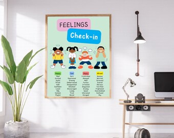 Emotions Check in Poster - Etsy