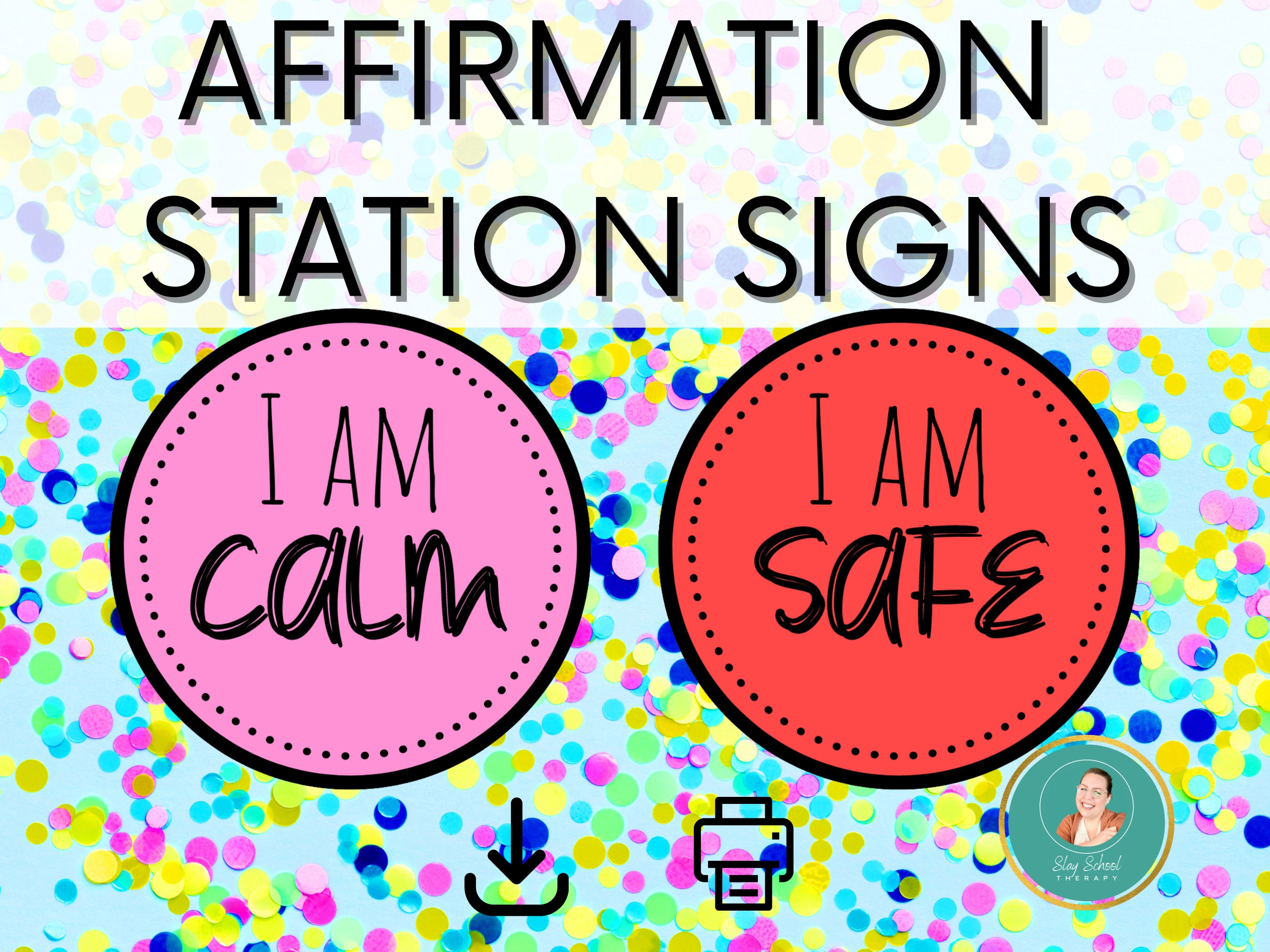 Affirmation Station Signs, Classroom Signs, Mirror Affirmations, New ...