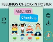 Feelings Check-in Chart Emotions Poster Feelings Chart - Etsy
