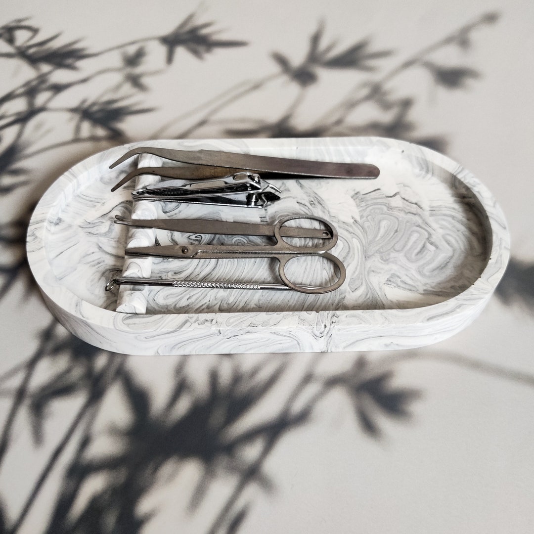 Nail Tech Tool Tray, Manicure Salon Tray, Bathroom Aesthetic Decor ...