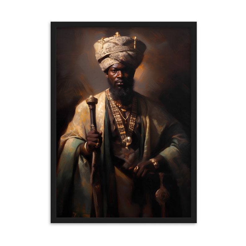 Kings of Africa Oil Painting | Mansa Musa Portrait | Wakanda Oil ...