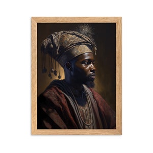 Kings of Africa Oil Painting | Idris Alooma Portrait | Wakanda Oil ...