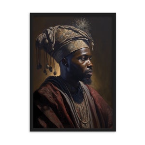 Kings of Africa Oil Painting | Idris Alooma Portrait | Wakanda Oil ...