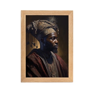 Kings of Africa Oil Painting | Idris Alooma Portrait | Wakanda Oil ...