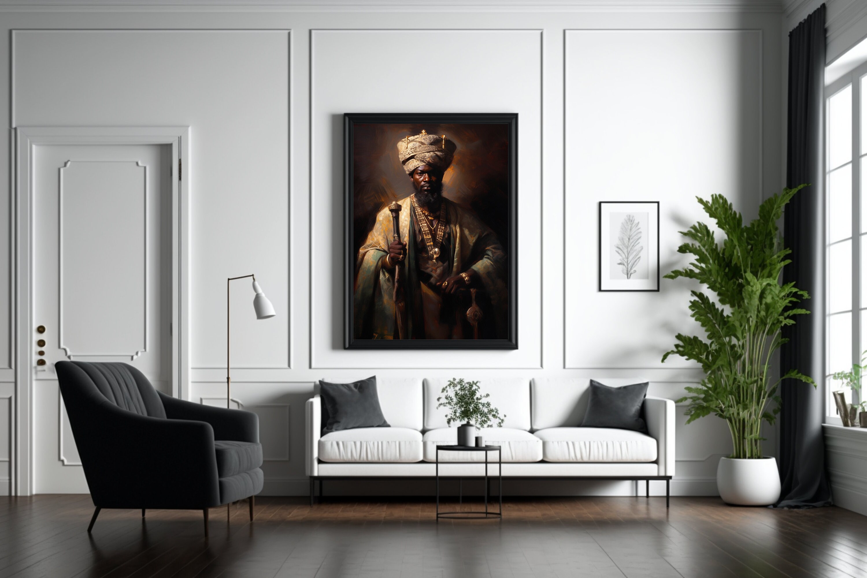 Kings of Africa Oil Painting Mansa Musa Portrait Wakanda Oil Painting ...