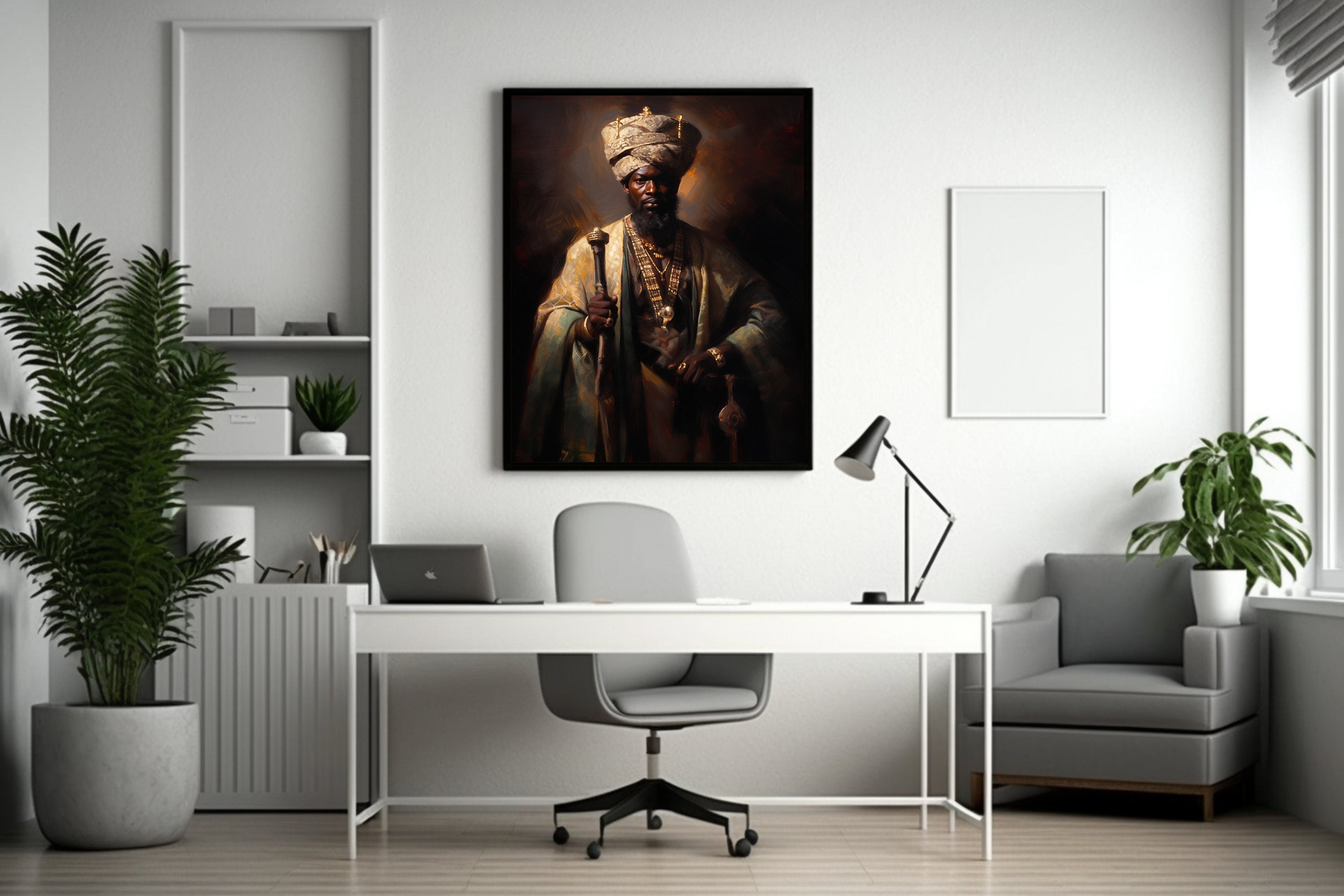 Kings of Africa Oil Painting Mansa Musa Portrait Wakanda Oil Painting ...