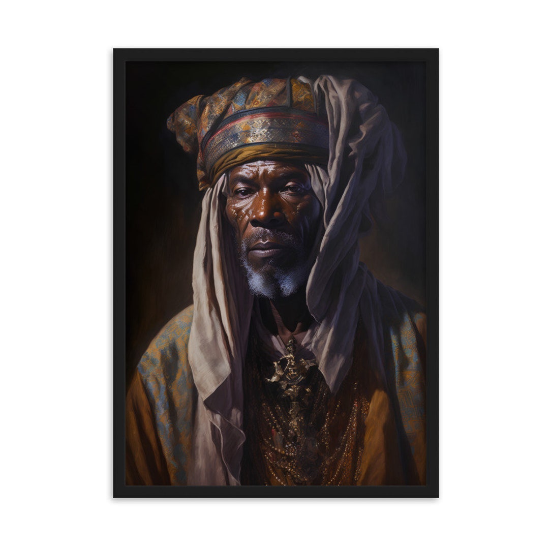 Kings of Africa Oil Painting | Sunni Ali Ber Portrait | Wakanda Oil ...