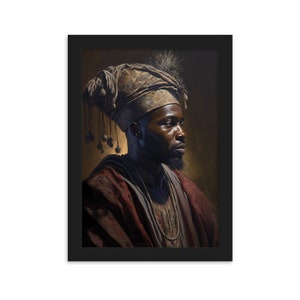 Kings of Africa Oil Painting | Idris Alooma Portrait | Wakanda Oil ...