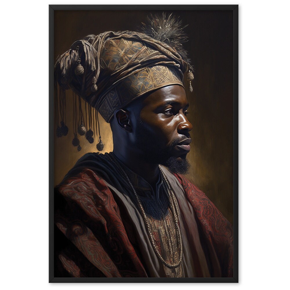 Kings of Africa Oil Painting | Idris Alooma Portrait | Wakanda Oil ...