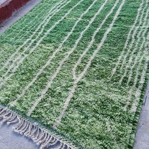 Green Moroccan Rug, Emerald Green Rug , Modern Beni Ouarain Rug, Azilal ...