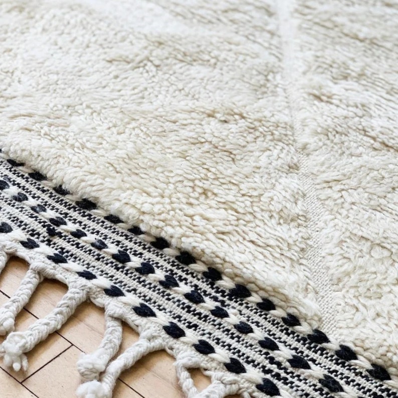 Off White Moroccan Rug, Morrocan Rug Cream, Berber Carpet , Genuine ...