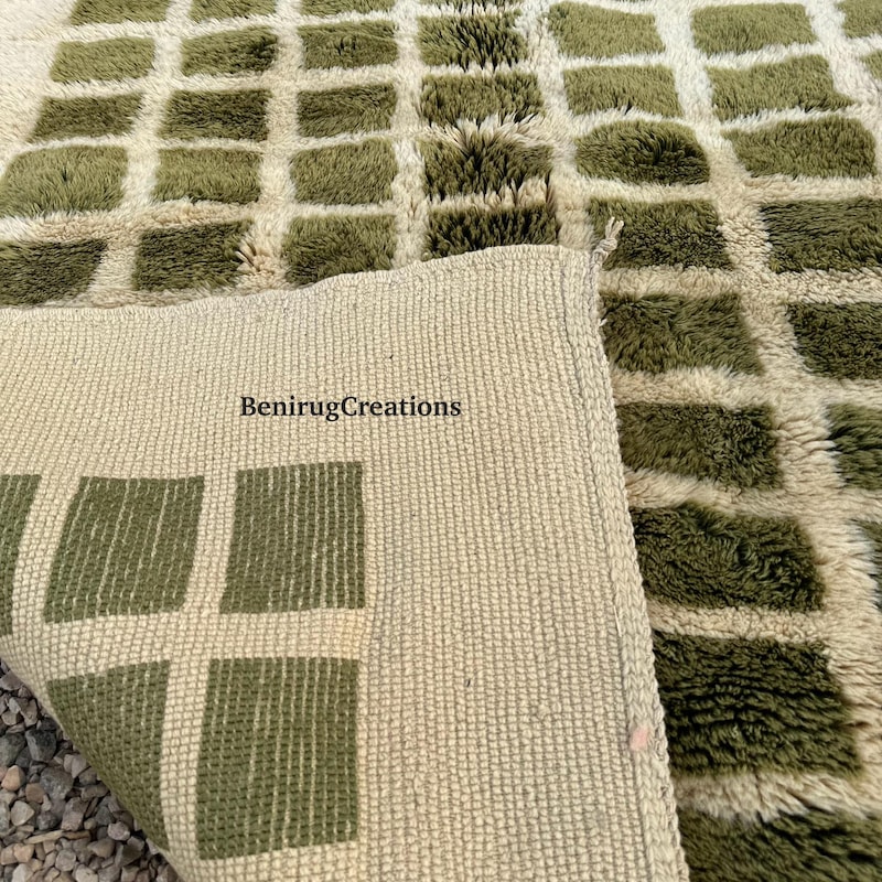 Small Green Checkered Rug - Etsy