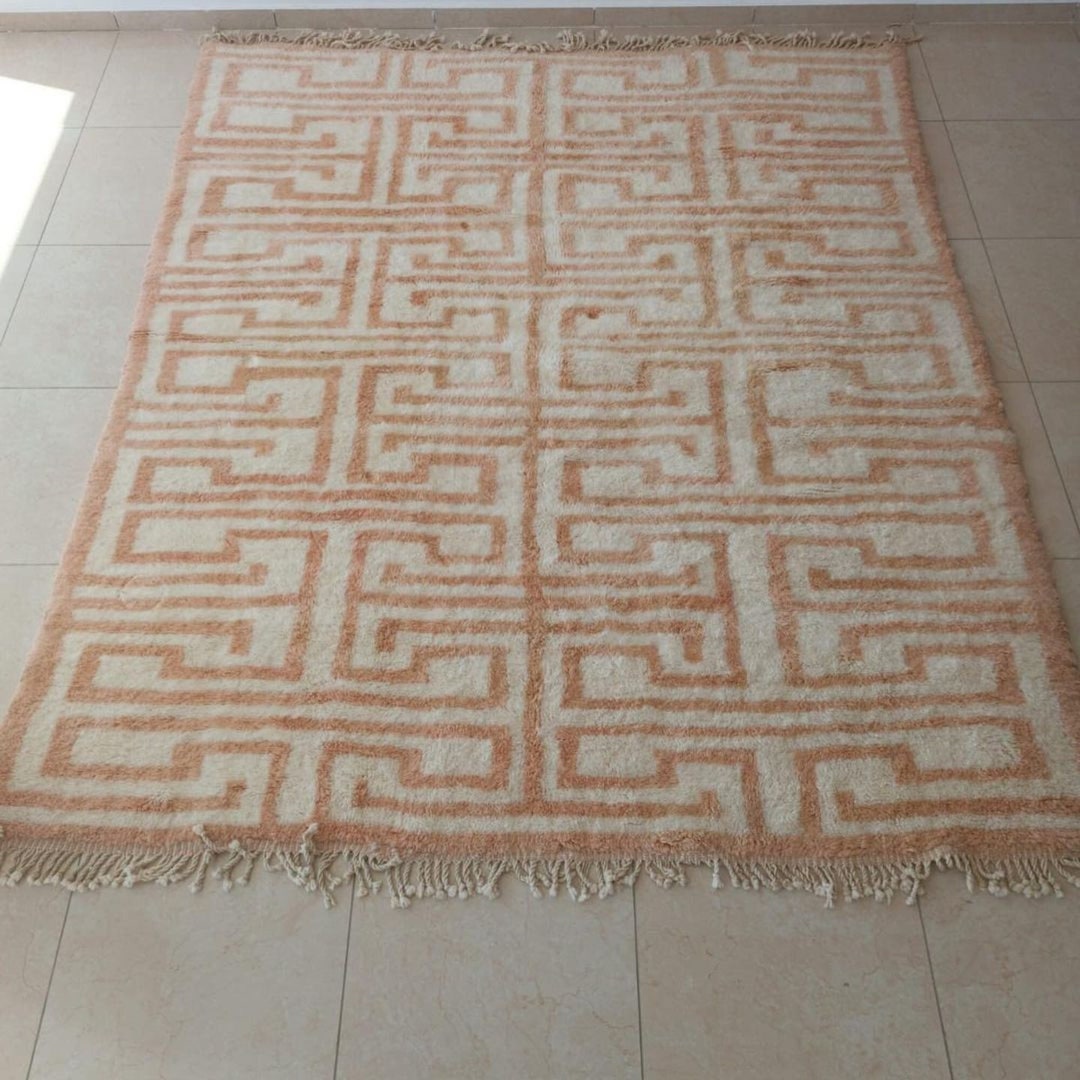 Moroccan Rug , Pink Morocco Rug , Modern Beni Ouarain Rug, Berber Rug ...