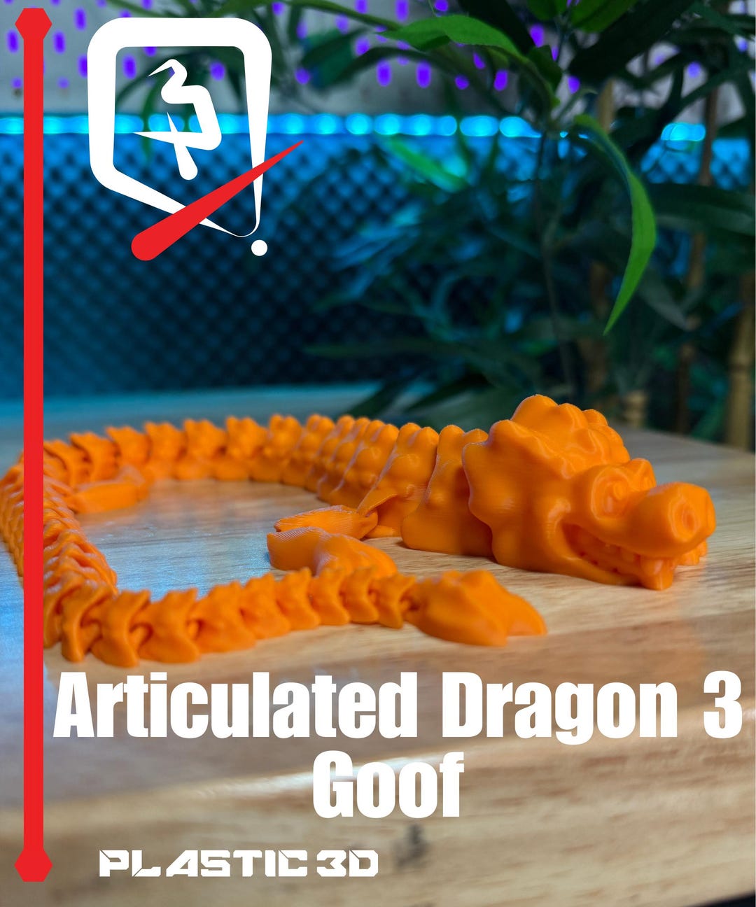 P3D Articulated Goof Dragon 03 - Digital 3D Files - Precolored 3MF ...