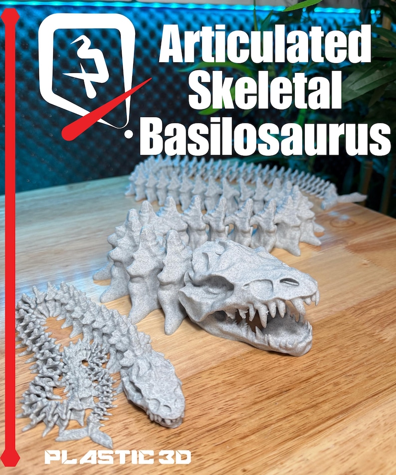 Articulated Skeletal Basilosaurus - Digital 3D Files - Precolored 3MF ...