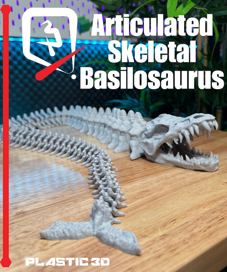 Articulated Skeletal Basilosaurus - Digital 3D Files - Precolored 3MF ...