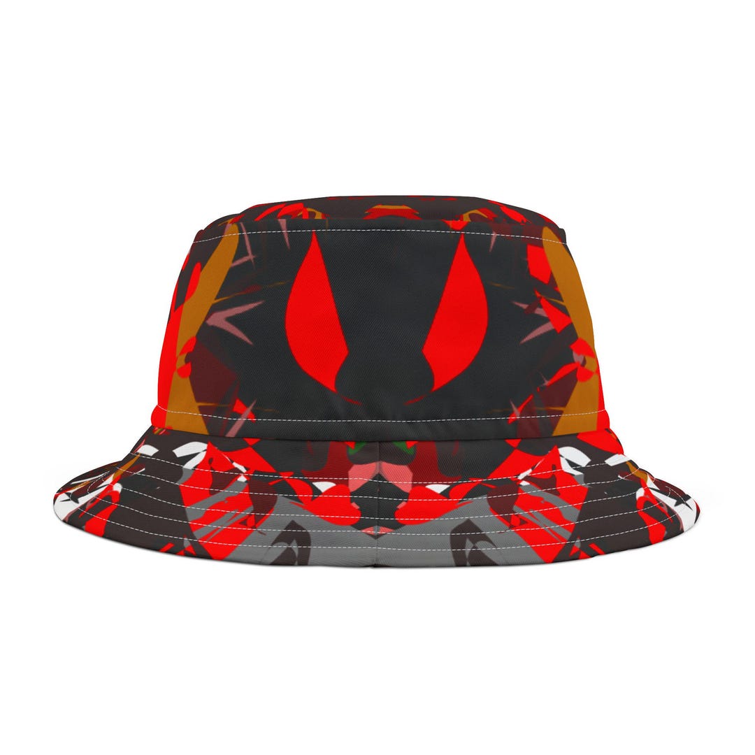 Hidden Creatures Red&black Bucket Hat - Etsy
