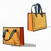 2D Pattern Canvas Bag, Cartoon Graphic Canvas Bag, Unique and Cool ...