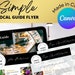 Local Guide Flyer Editable in Canva for Real Estate City Guide Around ...