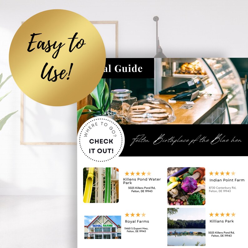 Local Guide Flyer Editable in Canva for Real Estate City Guide Around ...