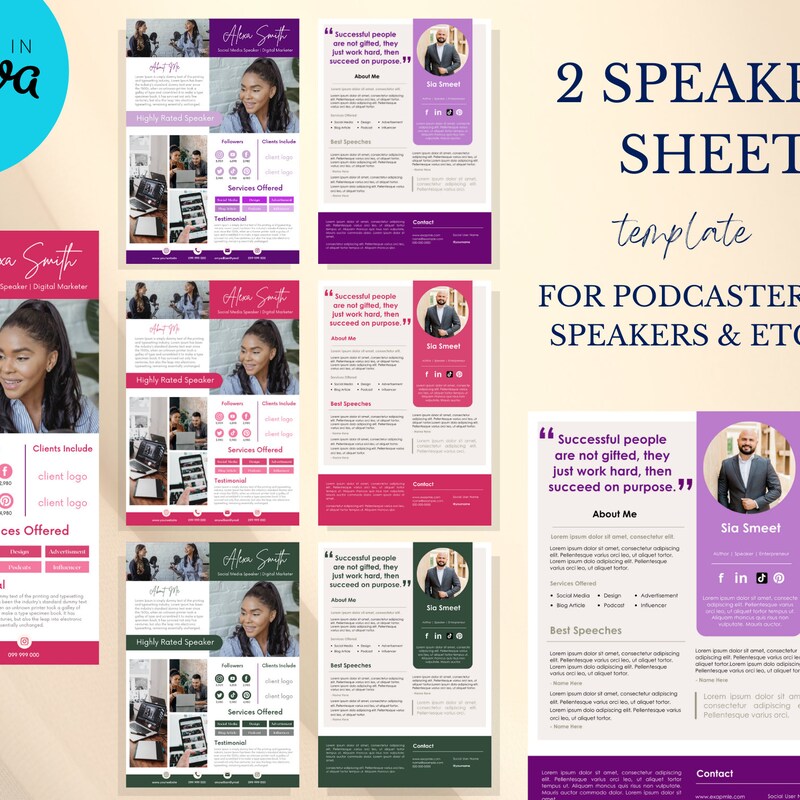 Speaker One Sheet - Etsy