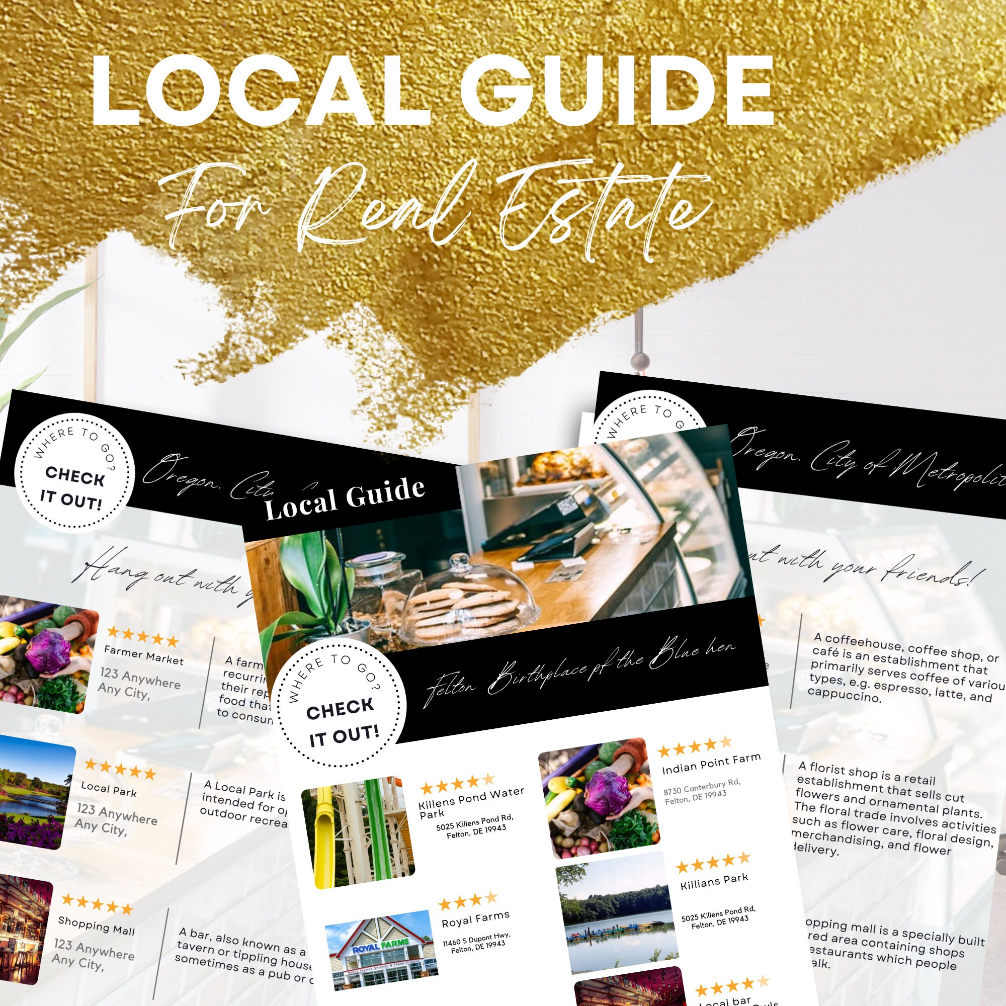 Local Guide Flyer Editable in Canva for Real Estate City - Etsy