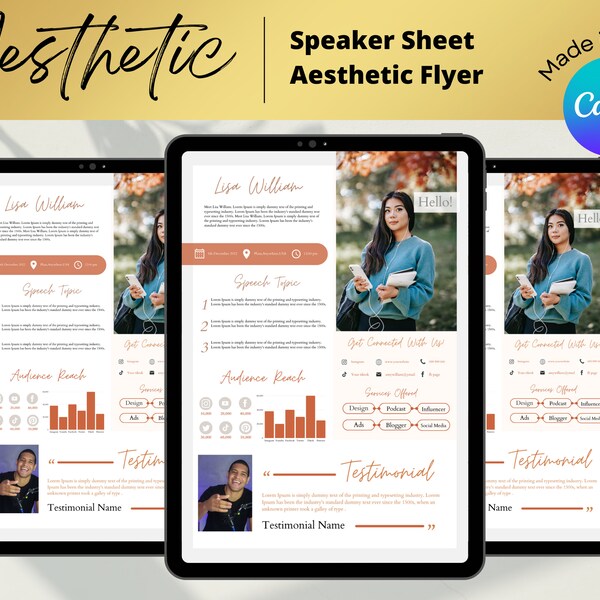 Speaking Engagements Flyer - Etsy