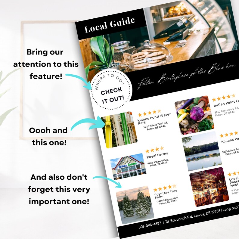 Local Guide Flyer Editable in Canva for Real Estate City Guide Around ...
