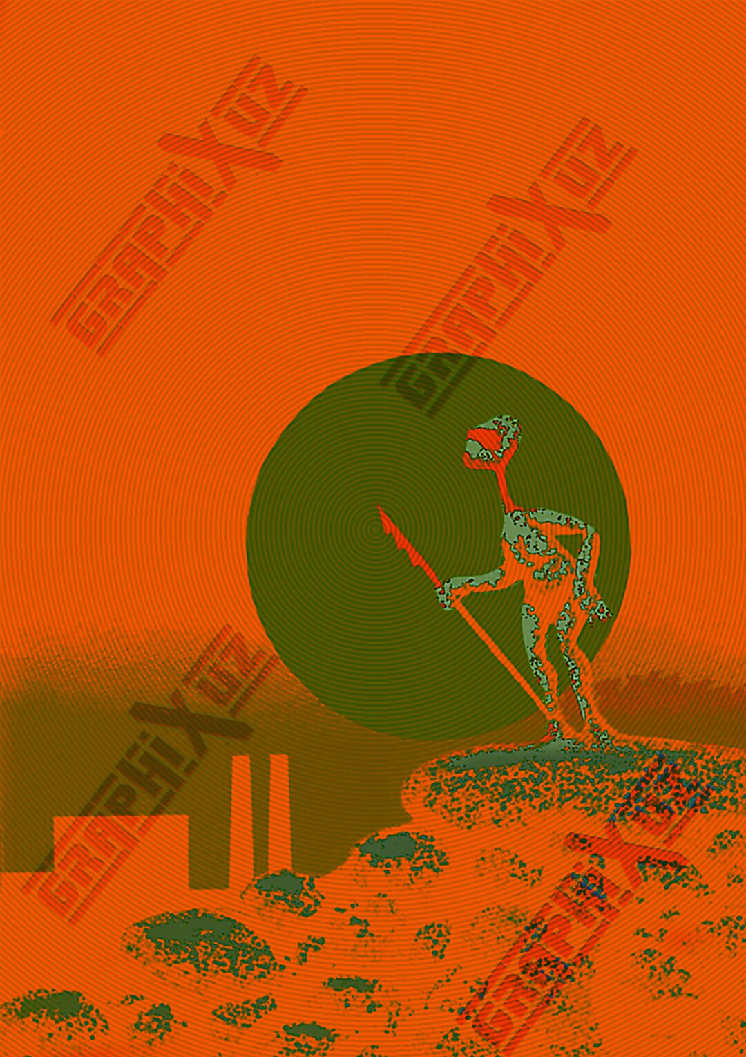 Orange Martian - A1 Format JPG Background for Event Festival Concert Posters Flyers or Magazine ...