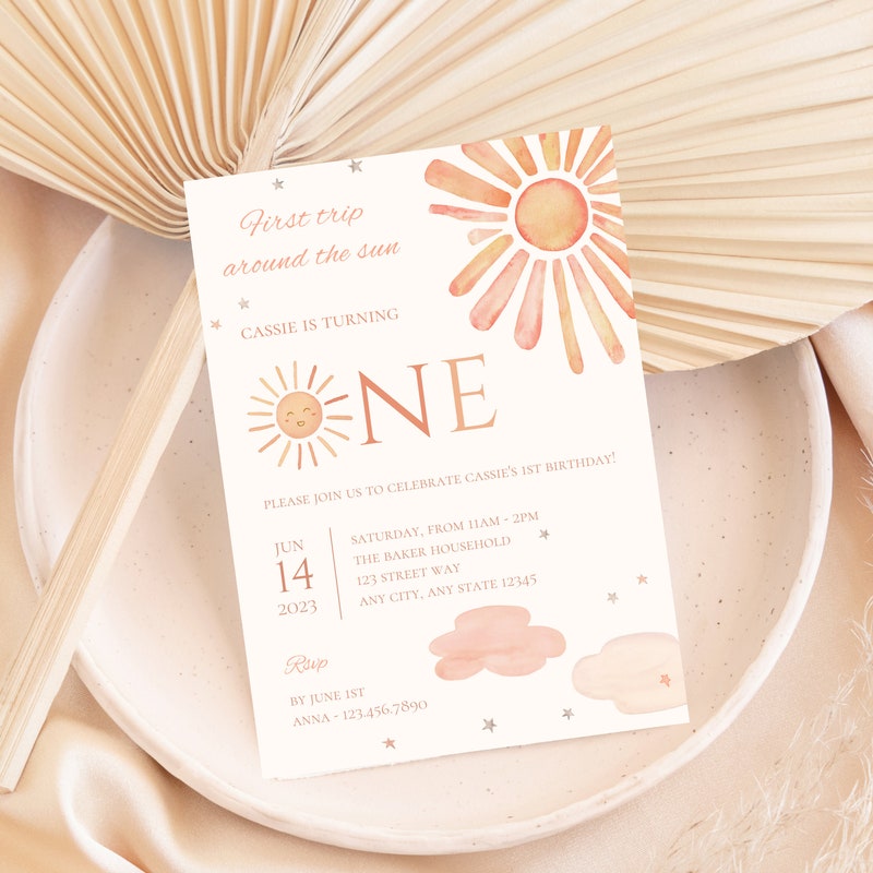 Sun Invitation - Etsy