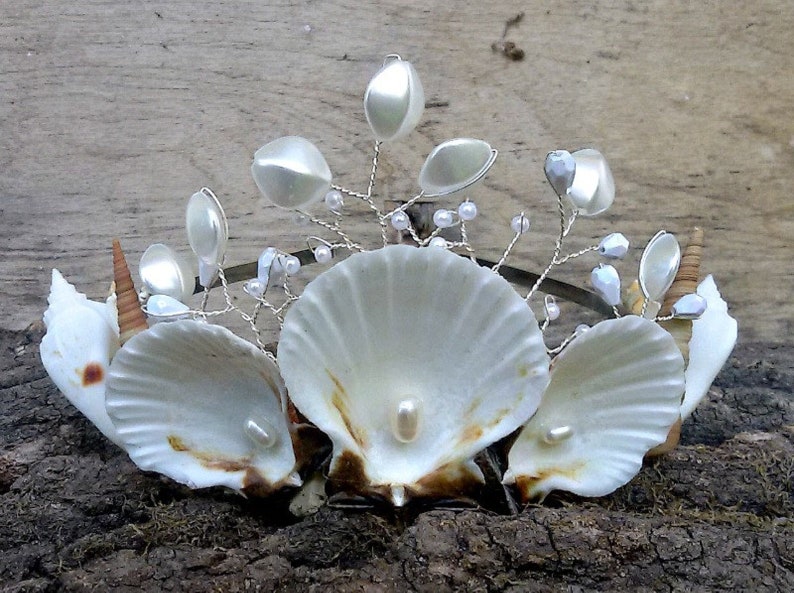 Sea Shell Crown, Mermaid Hair Accessories, Ariel Costume - US Customs ...