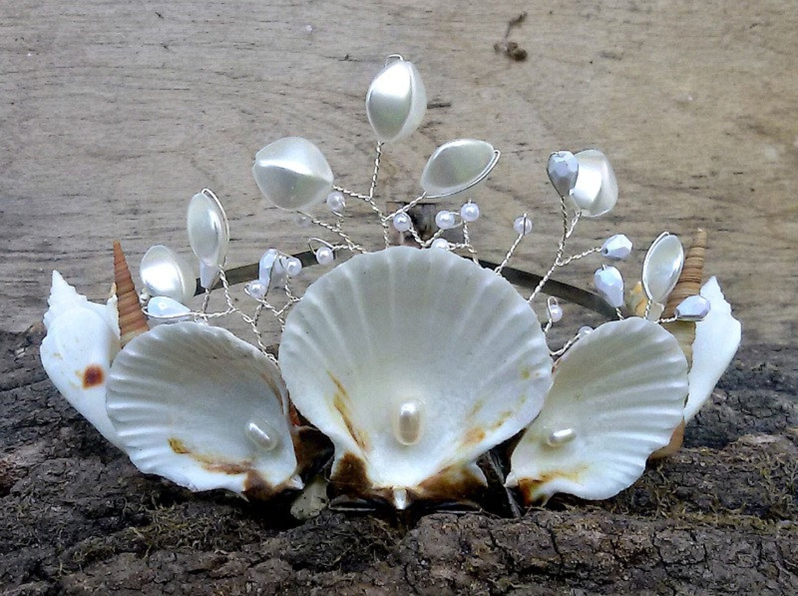 Sea Shell Crown, Mermaid Hair Accessories, Ariel Costume - US Customs ...