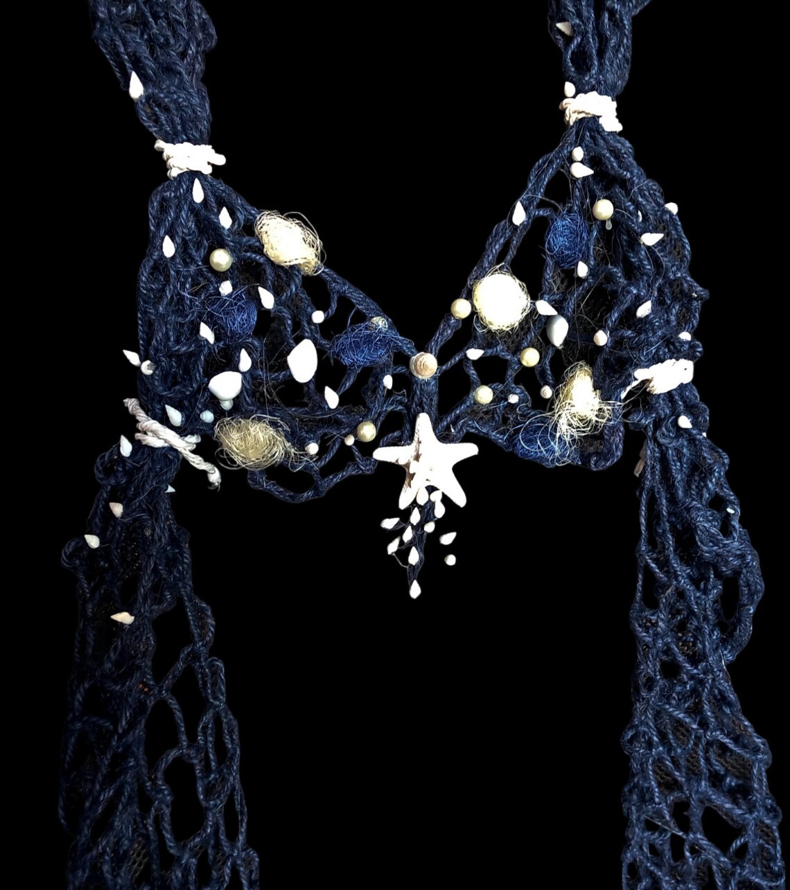 Mermaid Blue Net Bra All Sizes - Adjustable - US Customs Fees Included ...