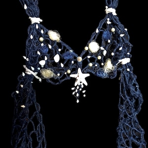 Mermaid Blue Net Bra All Sizes - Adjustable - US Customs Fees Included ...