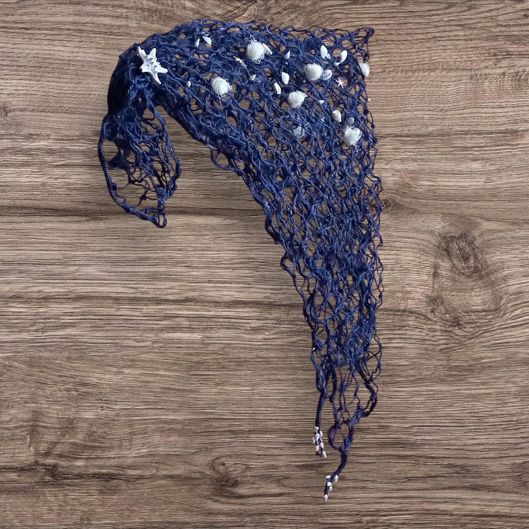 Mermaid Sarong Net Seashell Pareo, Beach Wedding Party, Natural Cord ...