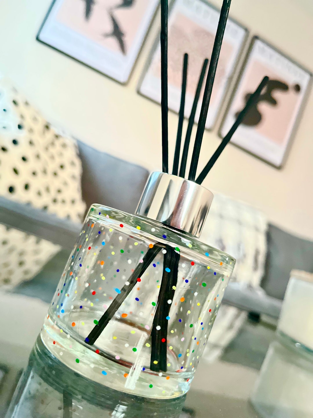 Hand Painted Reed Diffuser With Choice of Fragrance Oil and Reeds ...