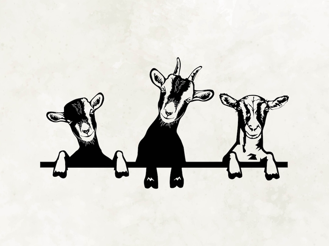 Curious Funny Goat Svg| Peeking Goat Svg| Goat Svg Vector| Farm Animals ...