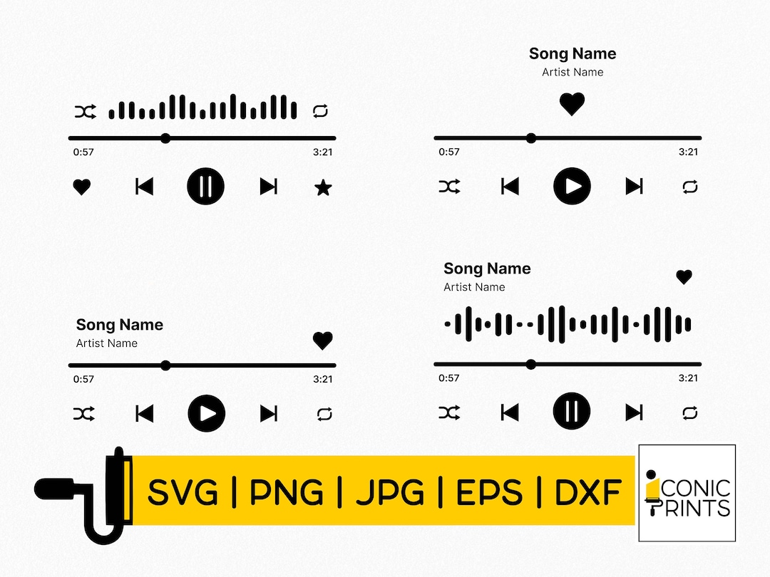 Music Player Svg Bundle| Music Player Display| Audio Control Svg| Play ...