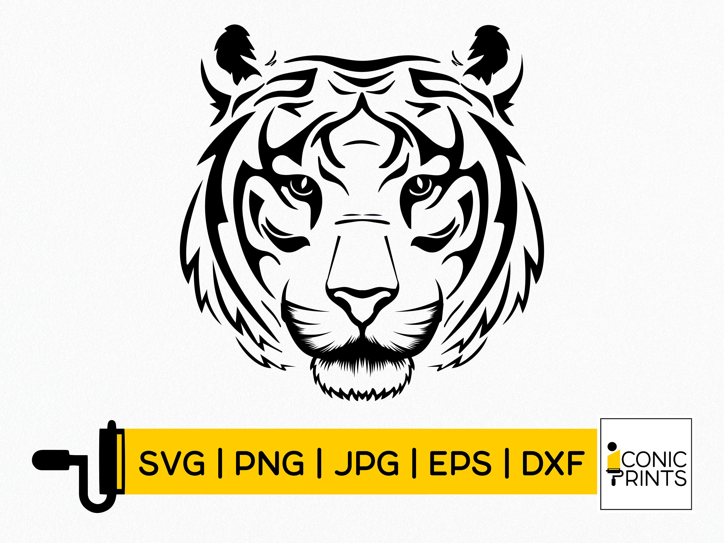 Tiger Svg Tiger Head Svg Tiger Silhouette Go Tigers Svg - Etsy